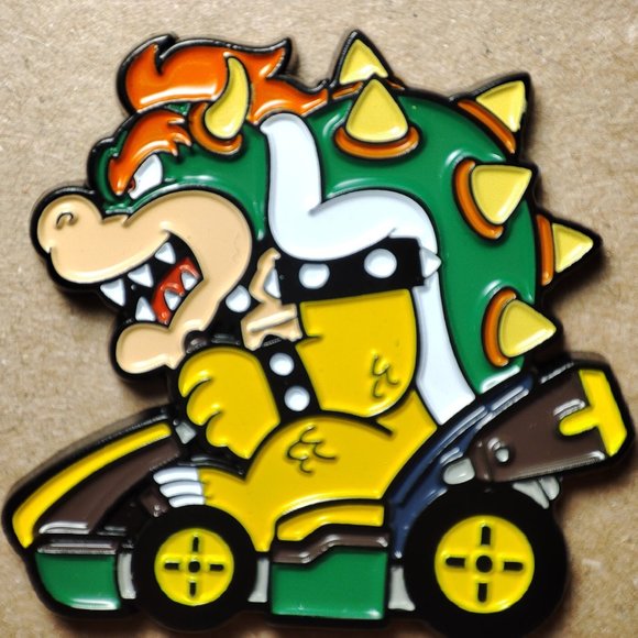 Nintendo | Jewelry | Bowser Racing Mario Kart Collector Pin | Poshmark